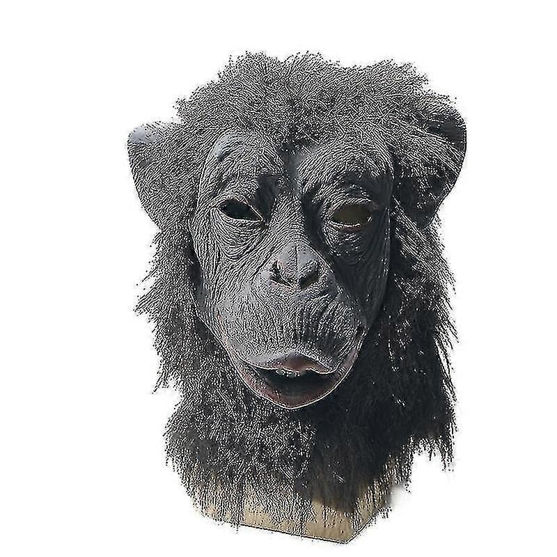 Chimp Mask For Men Gorilla Latex Mask Halloween Costume Black Monkey ...