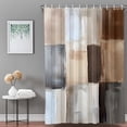 Bathroom Shower Curtain Watercolor Sketch Color Blocks Waterproof ...