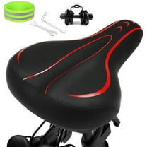 Bikeroo Oversized Comfort Bike Seat, Soft Padded Saddle for Exercise and Road Bike - Walmart.com