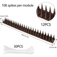 12PCS Fence Spikes with 30 Bundling Straps, Garden Plastic Bird Animal ...