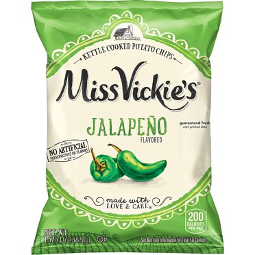 Miss Vickie's Spicy Dill Pickle Kettle Cooked Potato Chips, 1.375 Ounce ...