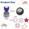 5-Pcs Self-Inking Teacher Stamps Set – Fun Circle-Shaped Stamps for ...