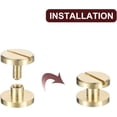 30Pack Brass Chicago Screws, 3x10mm Flat Head Screw Back Binding Post ...