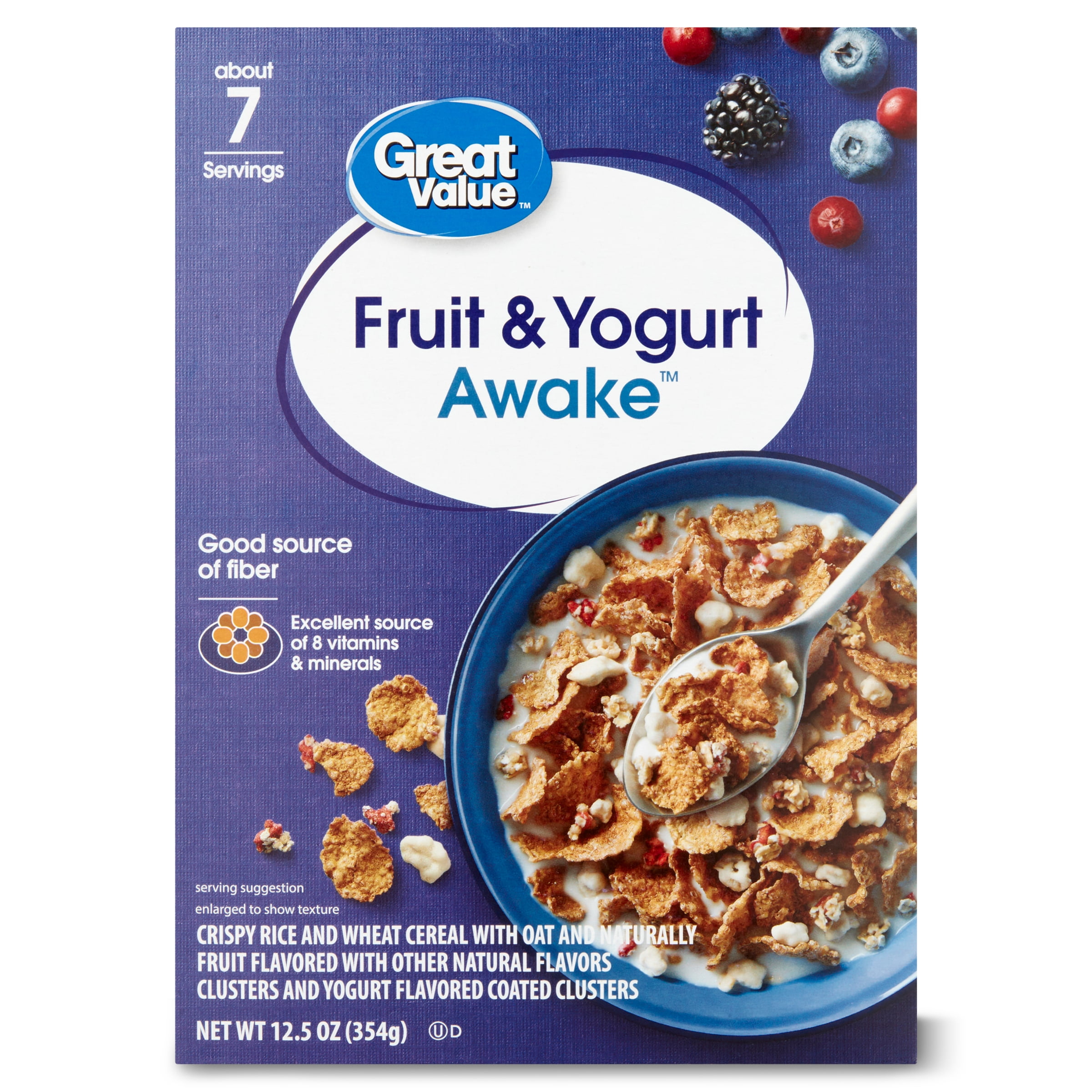 Great Value Fruit And Yogurt Clusters Awake Cereal, 12.5 oz - Walmart.com