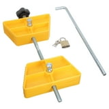 Camco RV Wheel Stop with Padlock Stabilizes Your Trailer by Securing ...
