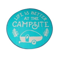 Camco 42834 LIBATC Outdoor Mat - 6' Round, RV Map Print - Walmart.com