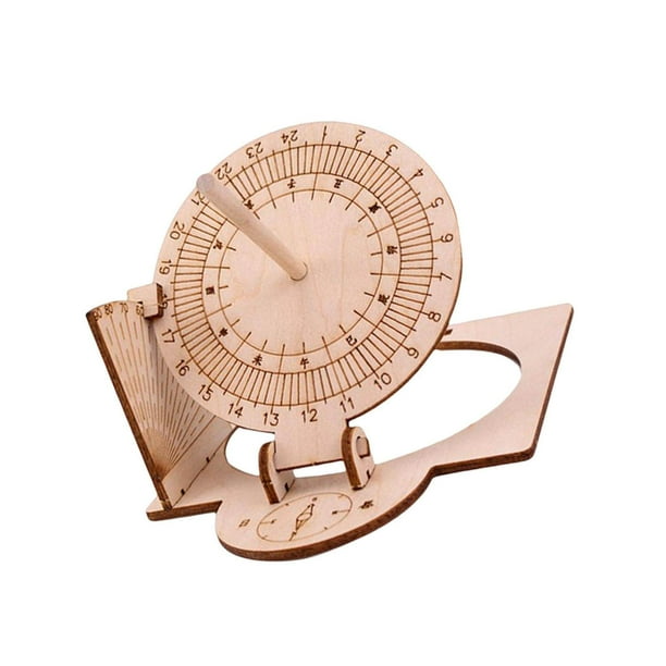 Equatorial Sundial Clock DIY Wooden Building Model Maritime Toy ...