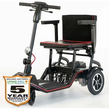 EV Rider Gypsy 2 Lightweight Folding Travel Mobility Scooter - 37 lbs ...
