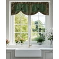 Black Spiders Tie Up Valances Curtain, Vintage Green Web Insects Laurel ...