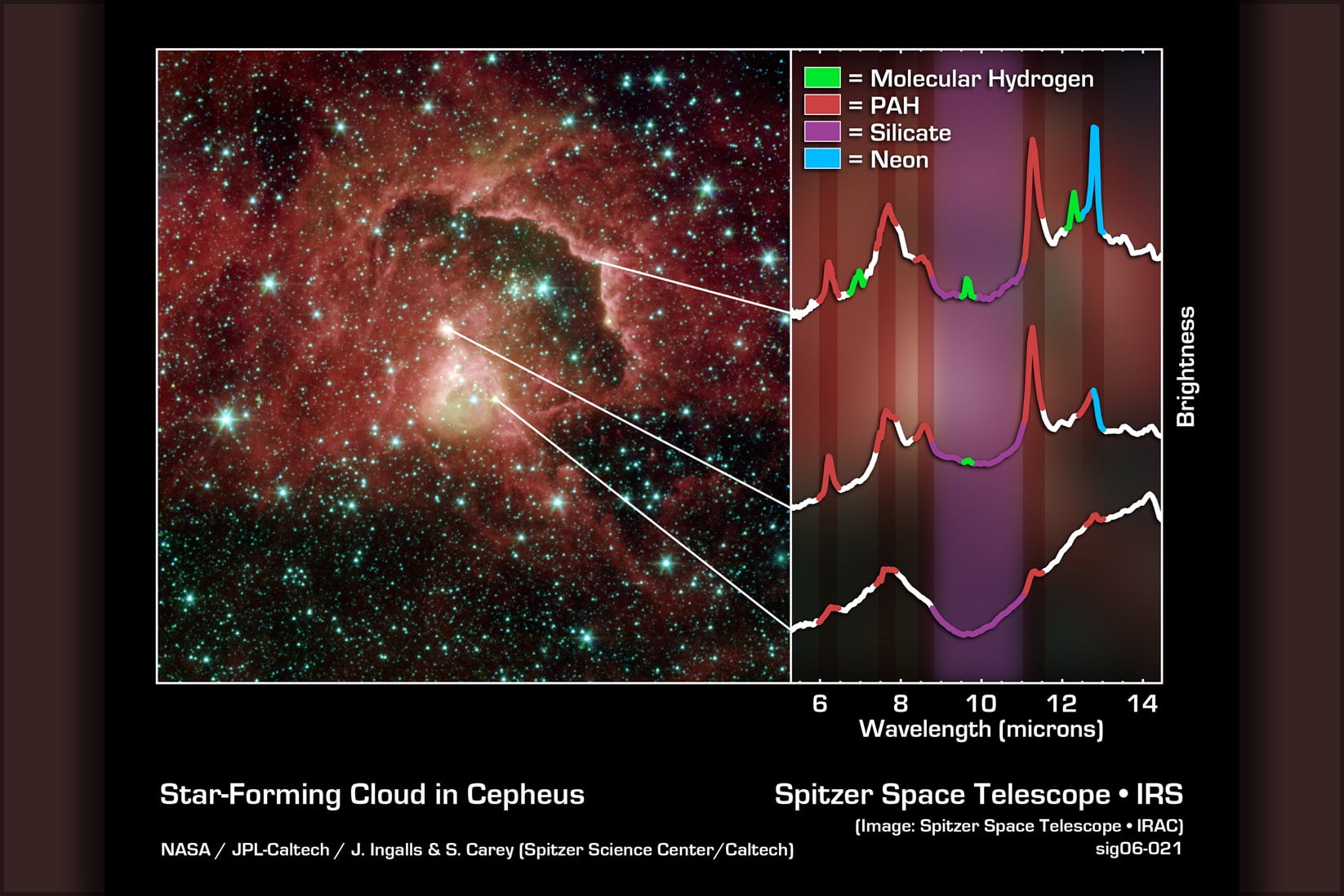 24"x36" Gallery Poster, Star-forming Cloud in Cepheus by spitzer space ...