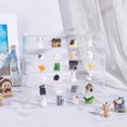 6 Grids Transparent Acrylic Minifigures Display Case with Detachable ...