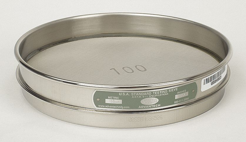 Advantech Sieve, #100, S/S, 8 In, Half Ht 100SS8H - Walmart.com
