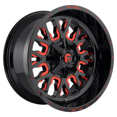 Fuel Hardline 15X8 Gloss Black Red Tinted Clear Wheel - Walmart.com