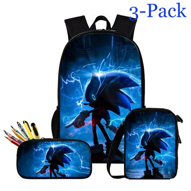 Sonic the Hedgehog Cartoon Backpack School Bag，SONIC Backpack - Walmart.com