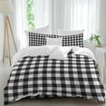 4 Piece Duvet Cover Set Cal king, Abstract Buffalo Checkered Soft ...