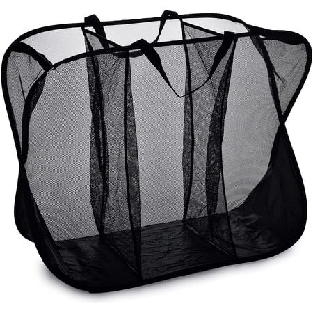 Three Compartment Popup Hamper - Durable Mesh Material, Folds for ...