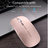 Uiosmuph Wireless Mouse, Silent Rechargeable Computer Mouse, USB Nano ...