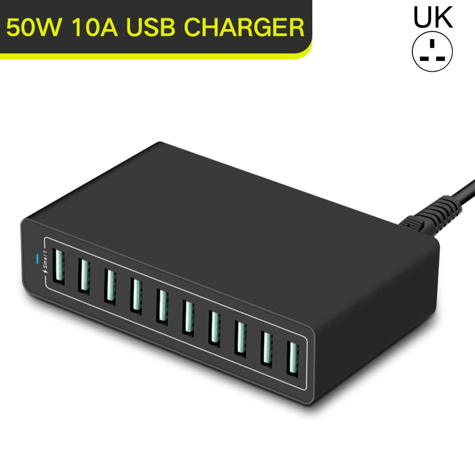 Waroomhouse 1 Set 50W Multi-port Charger with Cable Quick Charge UK ...