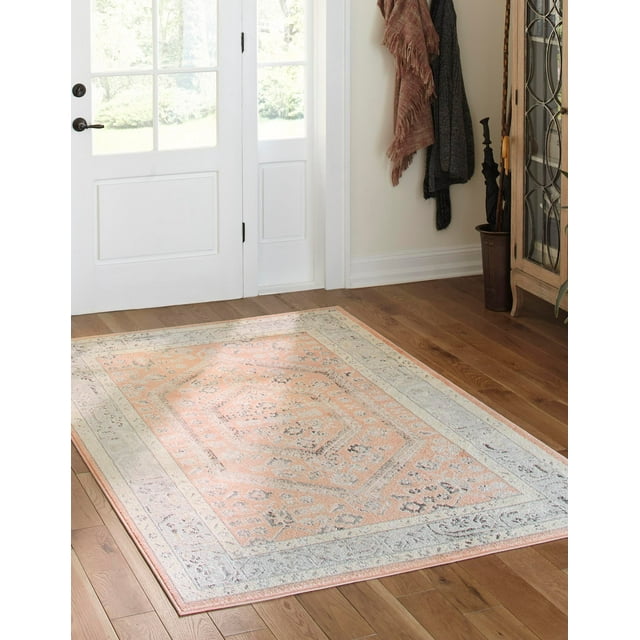 Rugs.com Aurelia Collection Rug – 8' x 10' Rose Medium-Pile Rug Perfect ...
