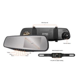 Armor All Universal 720P HD Rearview Mirror Dash & Backup Camera with 4 ...