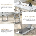 Modern Marble Dining Table for 6, 69" Faux Marble Table with Dual H ...