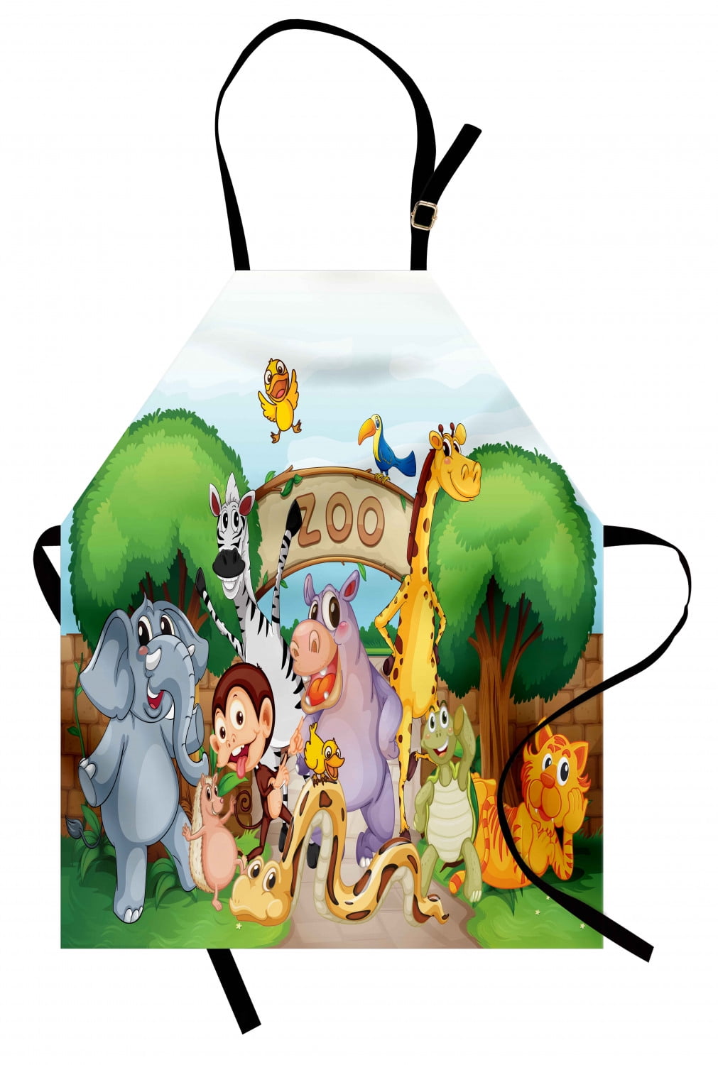Zoo Apron Zoo and The Animals in Beautiful Nature Welcoming Playful ...