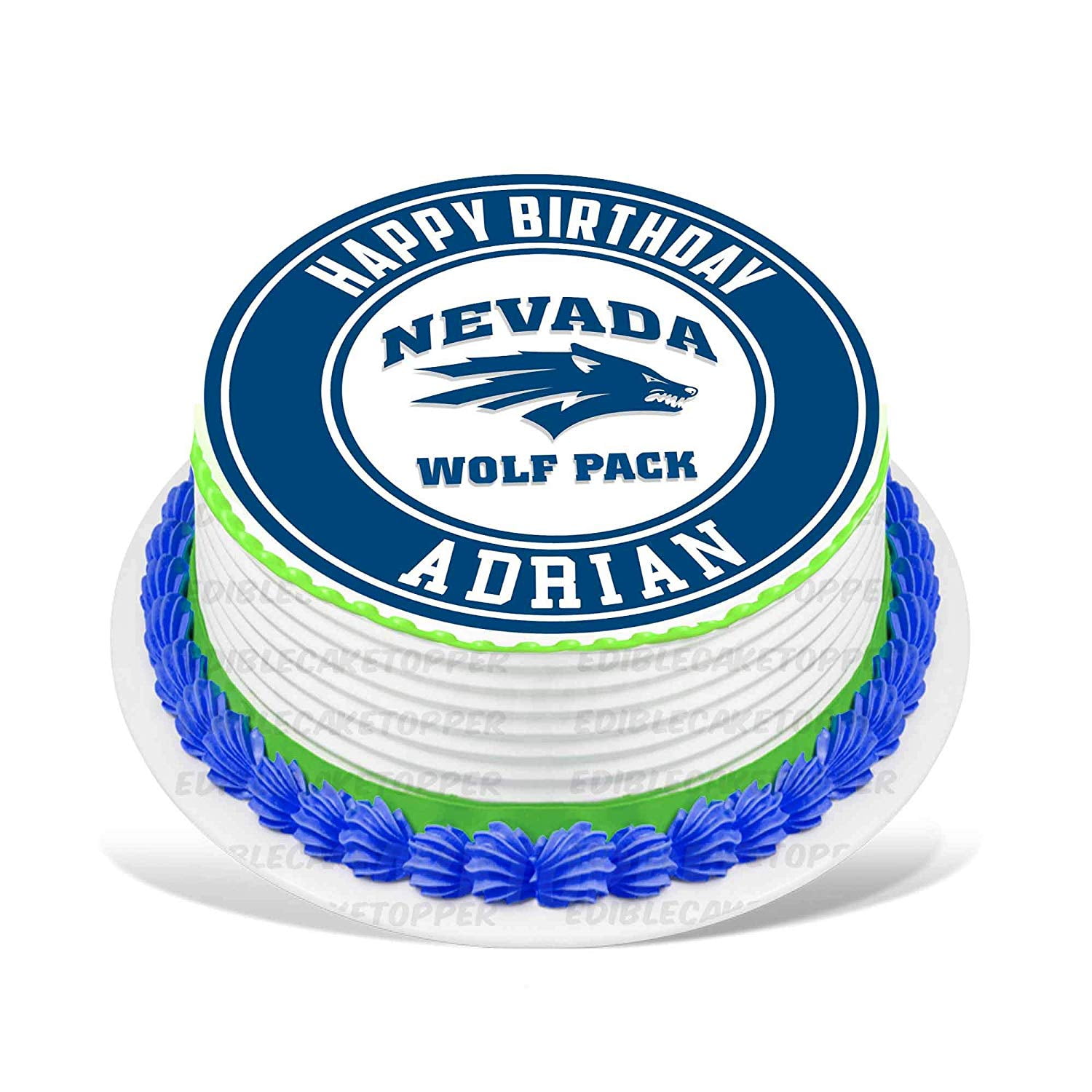 Nevada Wolf Pack Edible Cake Image Topper Personalized Picture 8 Inches ...