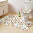 Brown Camels Bathroom Rugs Set Retro Date Coconut Tree Leaf Blue Aloe ...