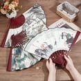 3Pcs 3 Styles Bamboo with Cloth Folding Fan for Party Wedding Dancing ...