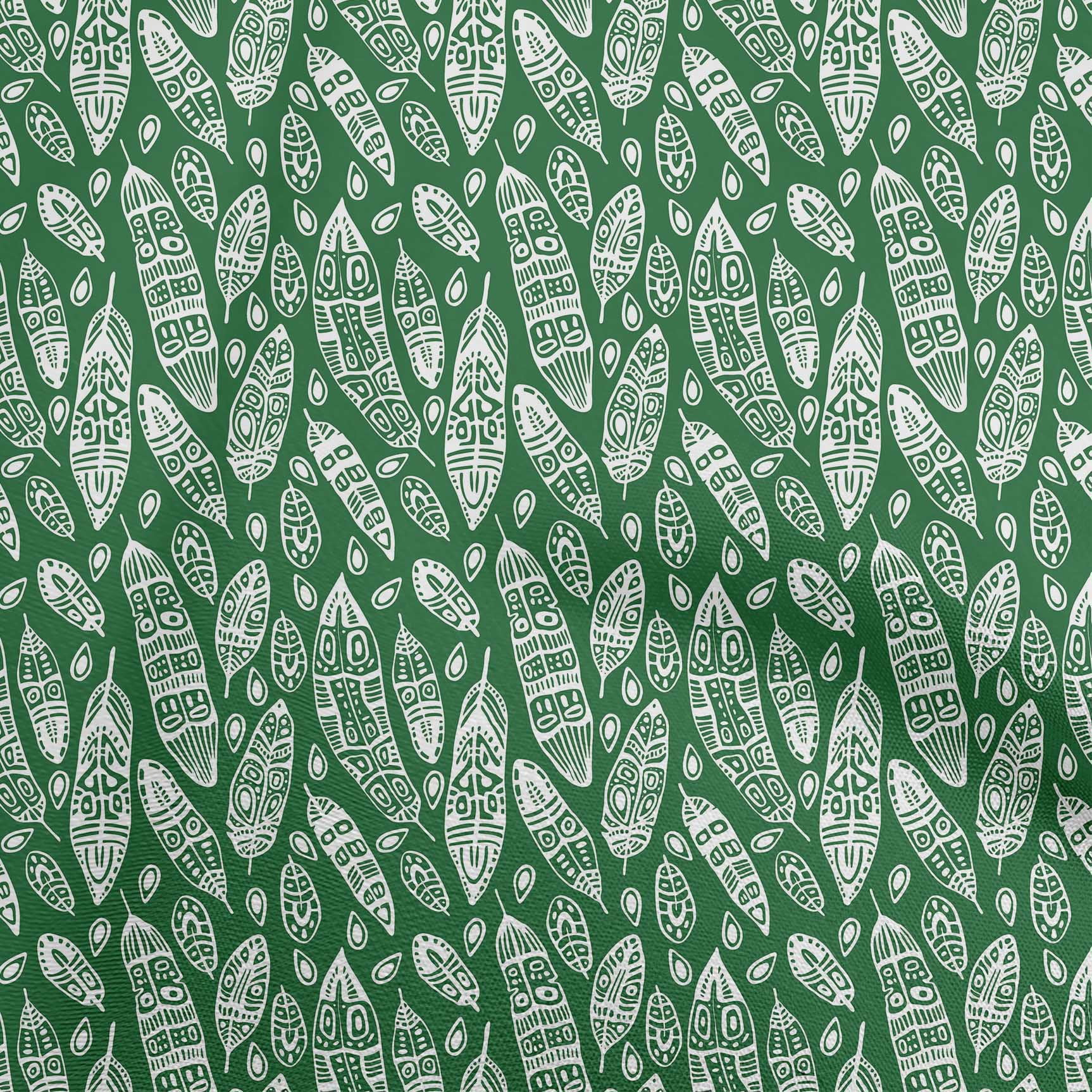 oneOone Silk Tabby Green Fabric African Sewing Material Print Fabric By ...