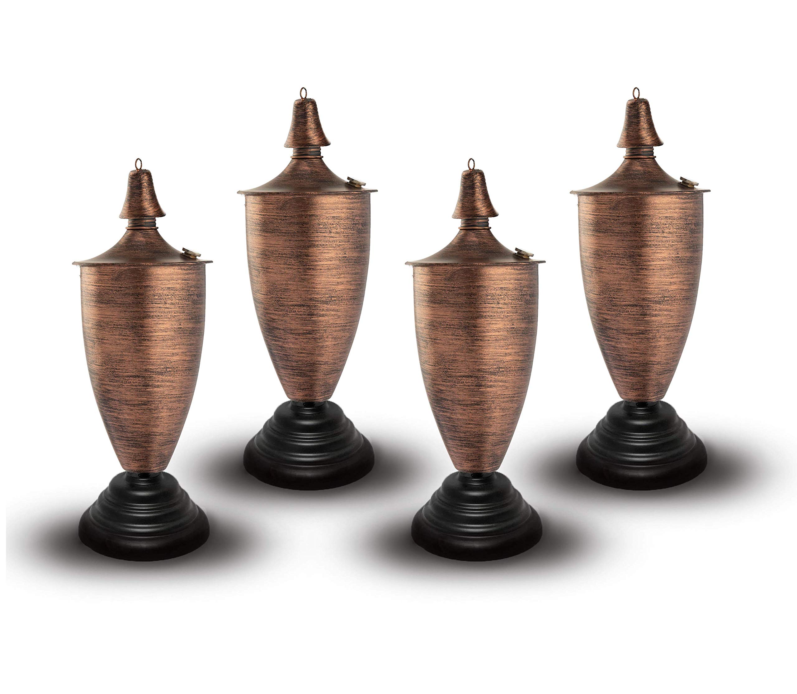 Legends Direct Set of 4, Elegant Premium Metal Tabletop Outdoor Torches ...