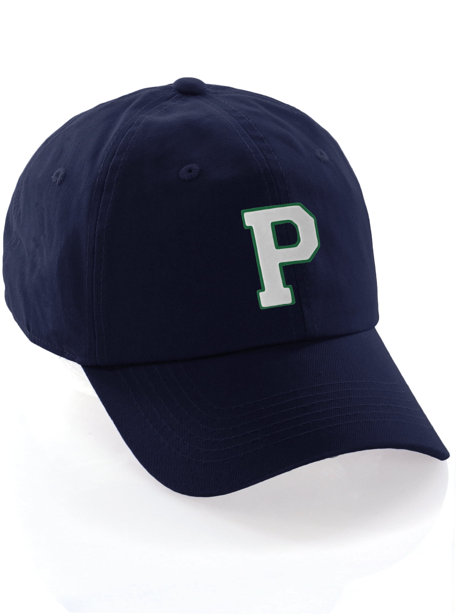 Customized Letter Intial Baseball Hat A to Z Team Colors, Navy Cap ...