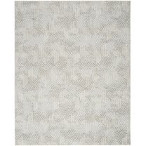 Nourison Grafix Geometric Grey 7'10" x 9'10" Area Rug (8x10) - Walmart.com