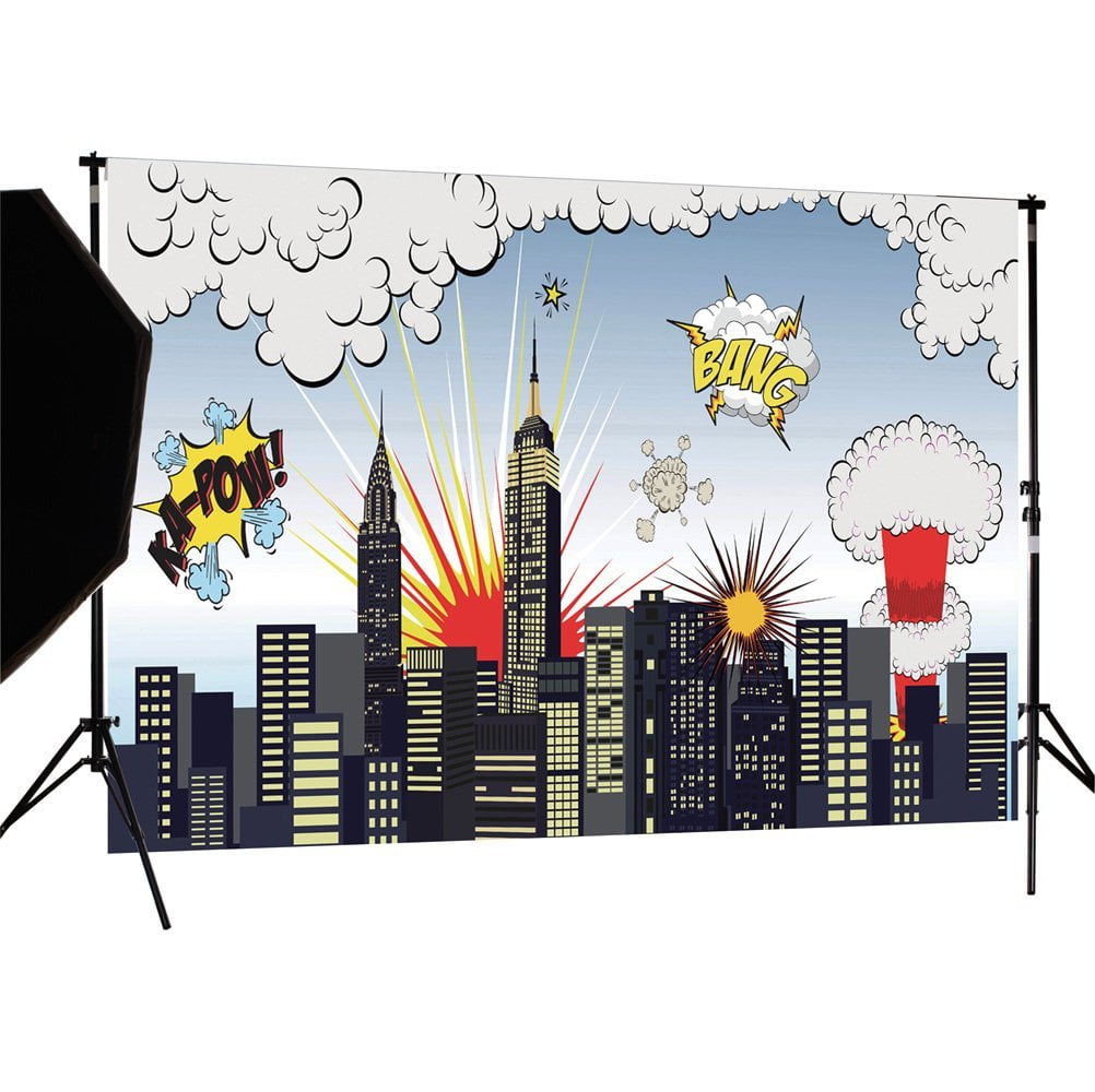 7X5ft Super City photography Backdrop Background studio prop - Walmart.com
