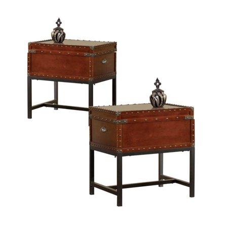 (Set of 2) Square End Table in Cherry - Walmart.ca
