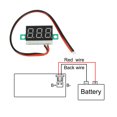 Uxcell Digital Voltage Meter 2-Wire DC4.5V-30V 0.36 Inch Red Green Blue ...