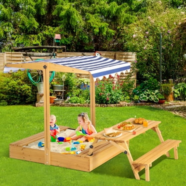 Plum Surfside Wooden Sand and Water Picnic Table - Sensory Table ...