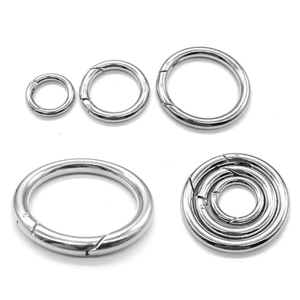 SPRING PARK Carabiners Rings - Zinc Alloy Round Carabiner Loaded Gate ...