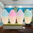 Novelty Ice Cream Cone Shaped Night Light Desk Table Lamp Kids Children ...