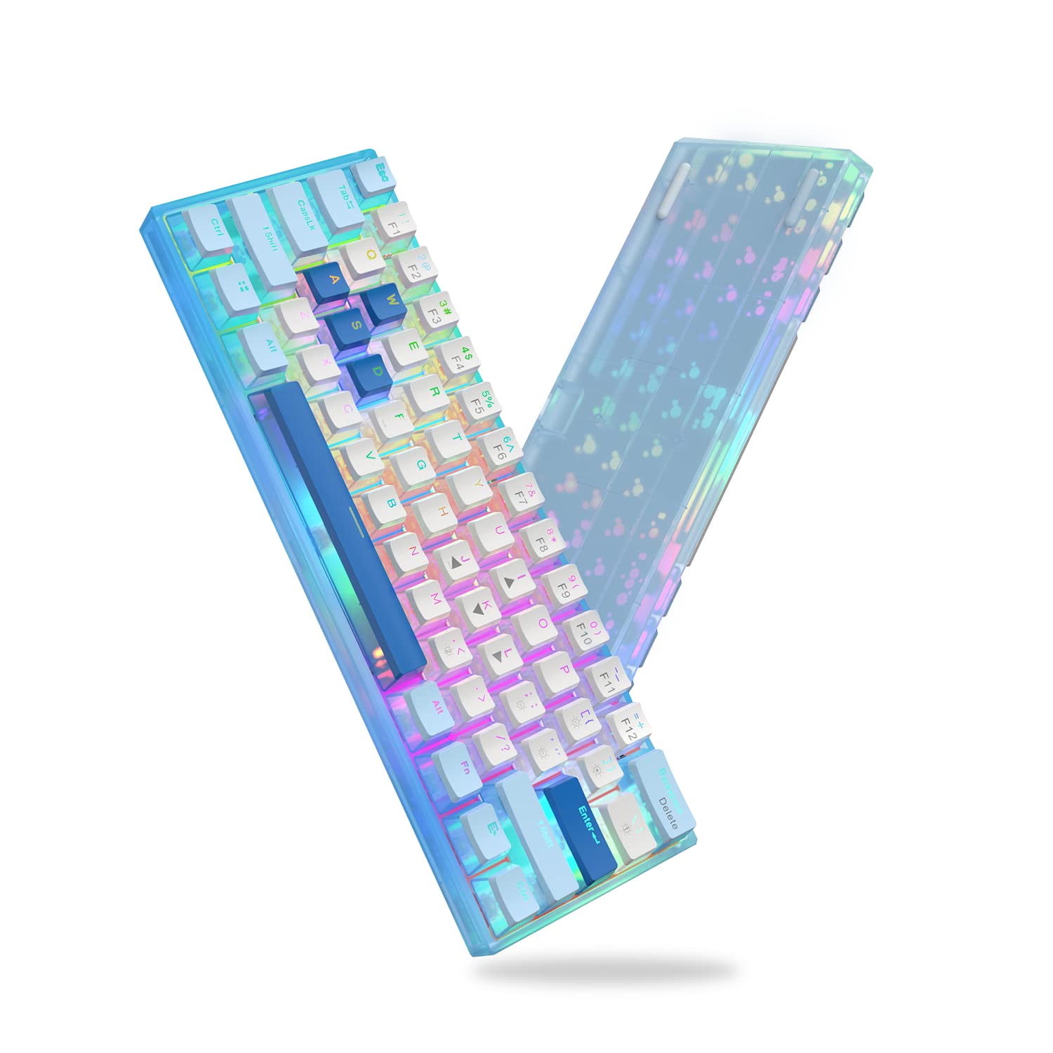 WK61 60% Keyboard, Hot-Swappable Keyboard Ultra-Compact RGB Gaming ...