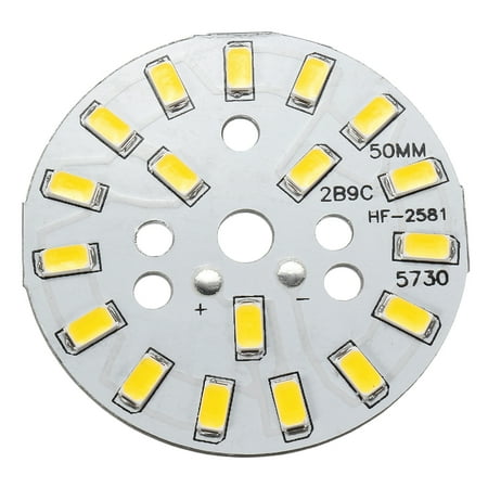 300mA 9W 18 LEDs 5730 SMD Chip Module Aluminum Board Warm White 50mm ...