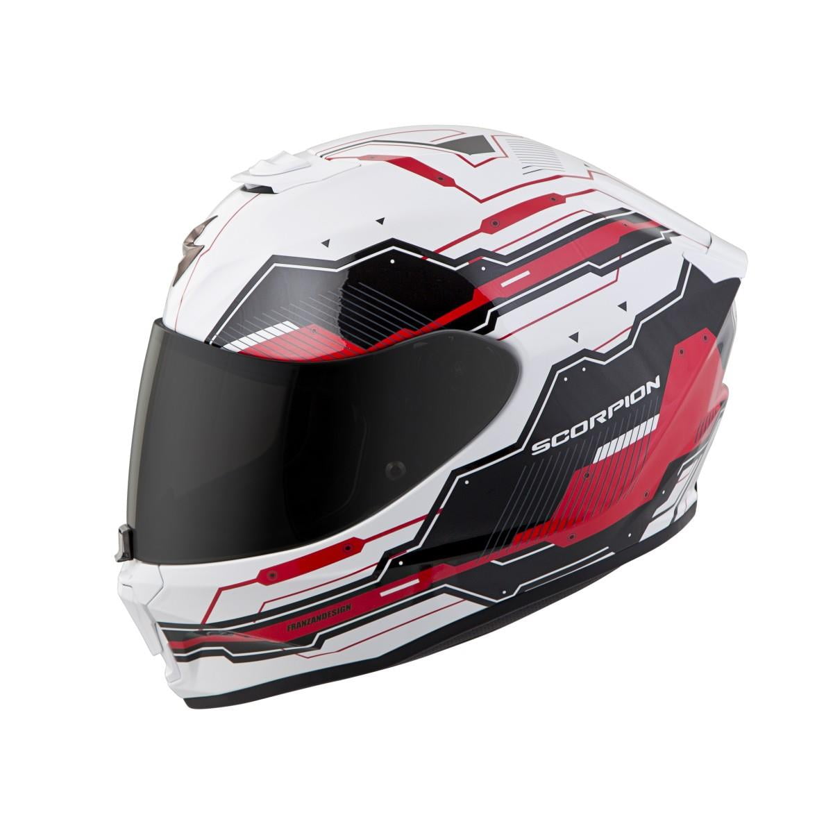 Scorpion EXO-R420 Techno Helmet - White/Red - MD - Walmart.com