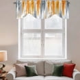 Abstract Grey Tie Up Valance Curtains Orange Mottled Gradient Texture ...