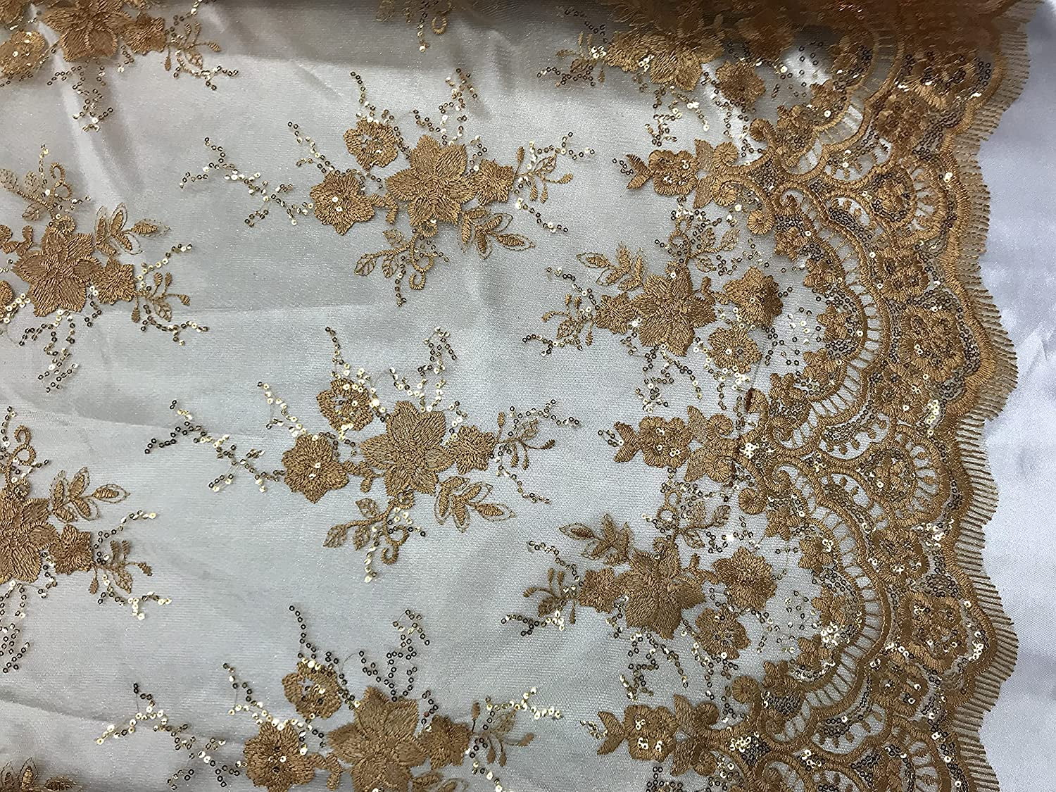 Valentina Textile Inc Valentina Textile Sequin lace Fabric with ...