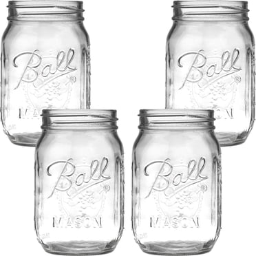 Ball 24oz Wide-Mouth Glass Mason Jars (9 Count) with Lids & Bands, BPA ...