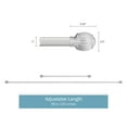 Lavish Home 1-inch Curtain Rod with Fluted Ball Finials fits Windows 66 ...