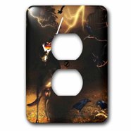 3dRose Swirl of Rainbow Music - 2 Plug Outlet Cover (lsp_38371_6 ...