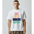 Unisex Short Sleeves Tee Eat Sleep Roblox Repeat Shirt for Men and ...