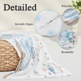 Blue Cartoon Cat Throw Pillow Cover 16 x 24 Inch Decorative Pillow ...