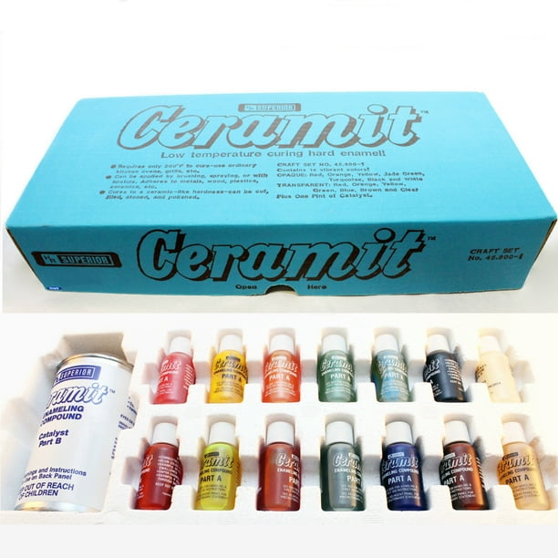 Ceramic Enamel Kit W/ 14 Colors Ceramit Enameling & Catalyst Jewelry ...